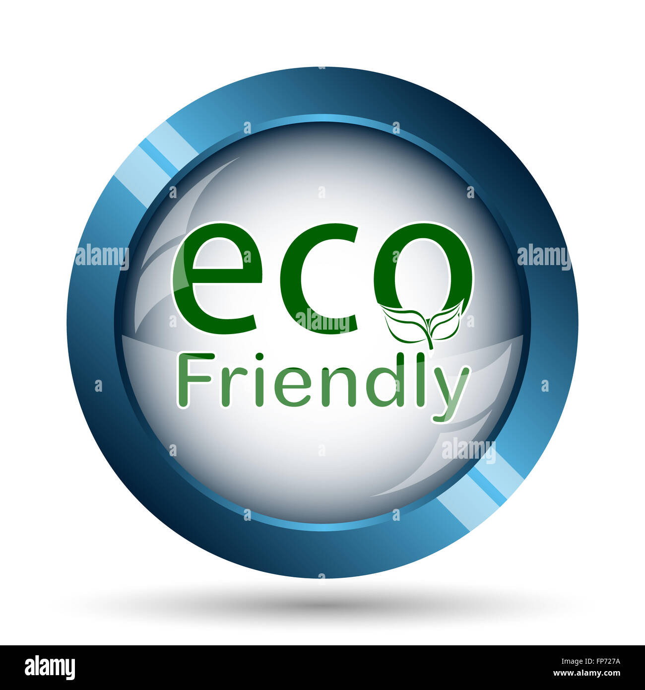 Eco Friendly icon. Internet button on white background Stock Photo - Alamy