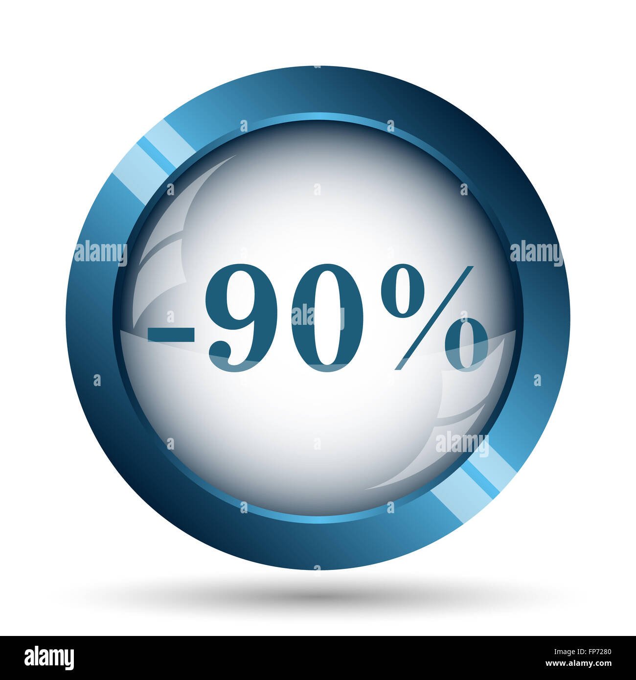 90 percent discount icon. Internet button on white background Stock ...