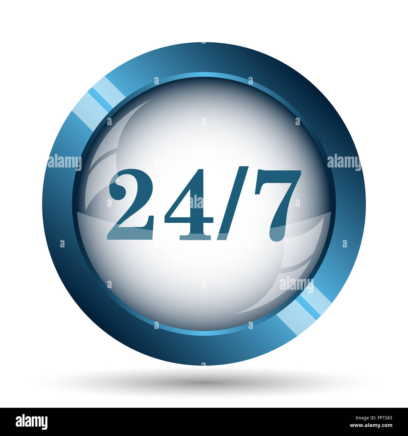 24 7 icon. Internet button on white background Stock Photo - Alamy