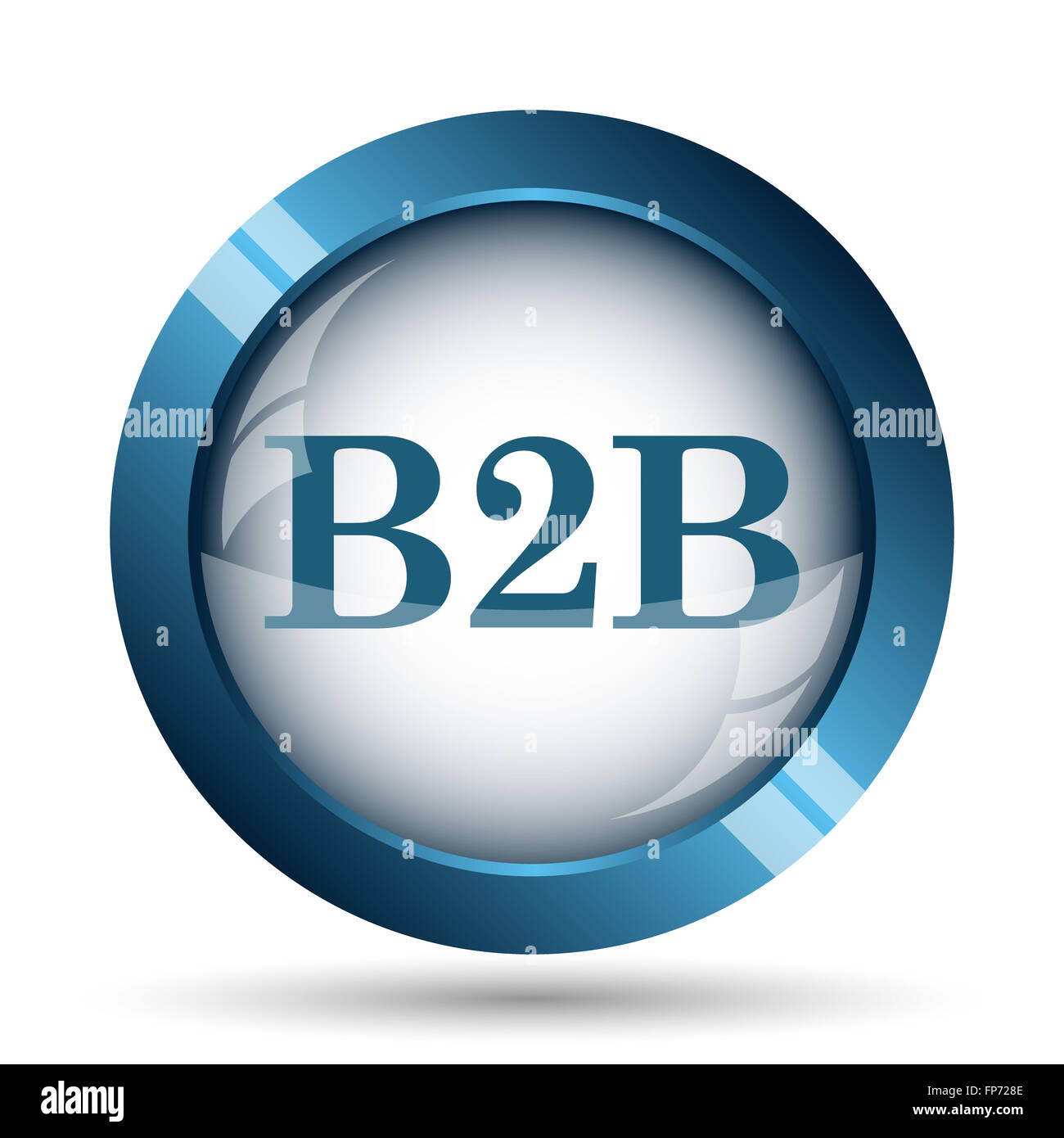 B2B icon. Internet button on white background Stock Photo - Alamy