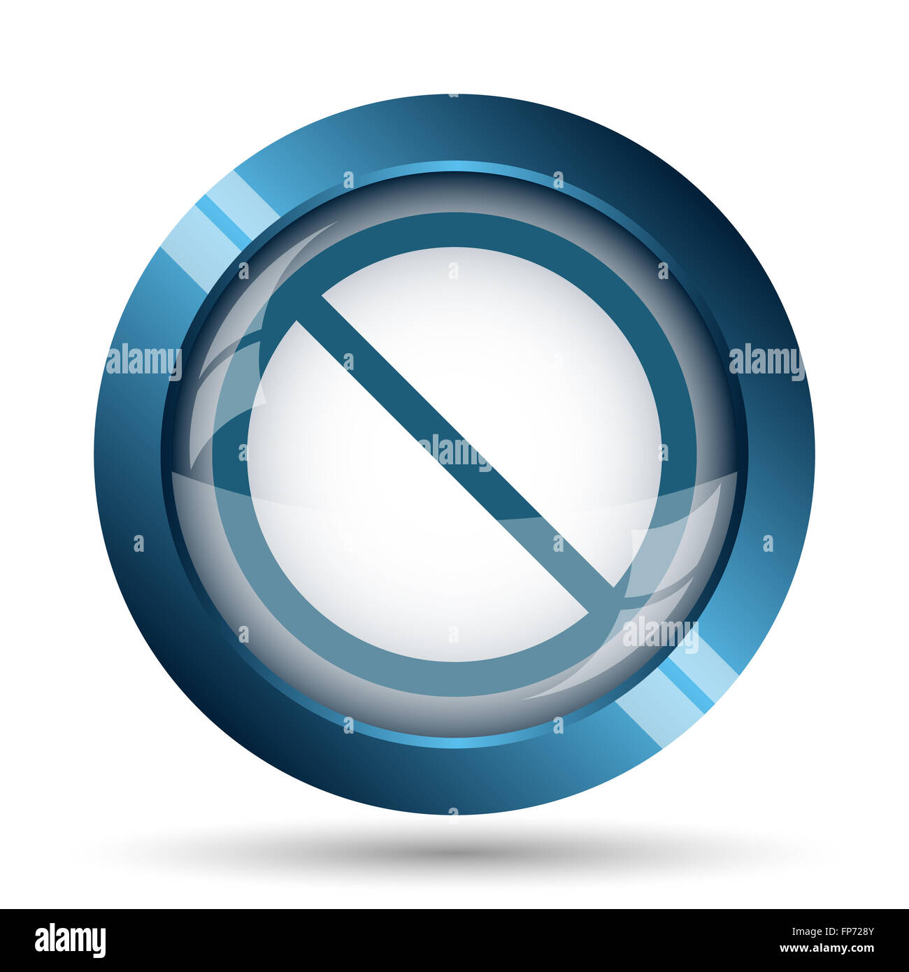 Forbidden icon. Internet button on white background Stock Photo - Alamy