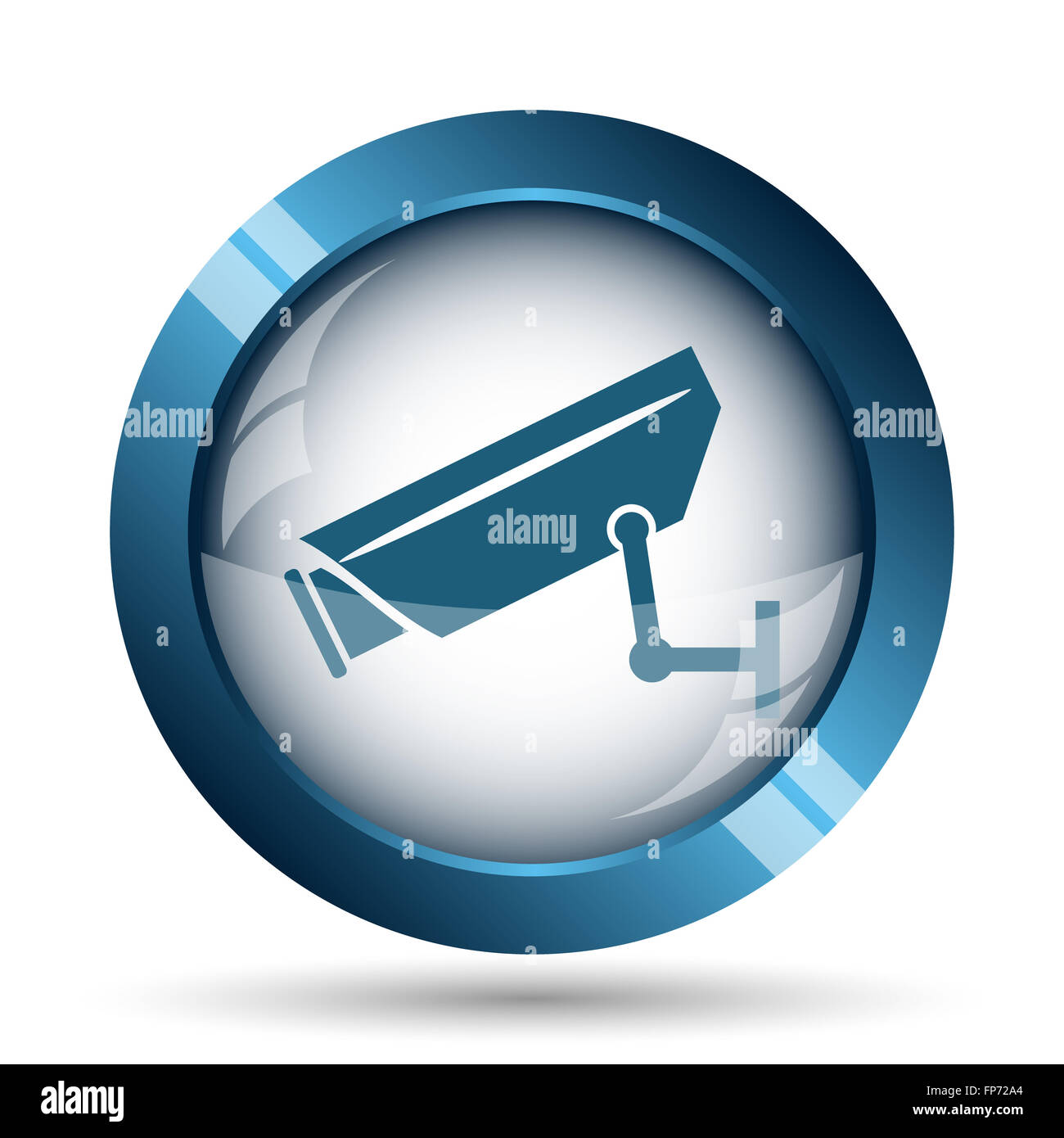 Surveillance camera icon. Internet button on white background Stock ...