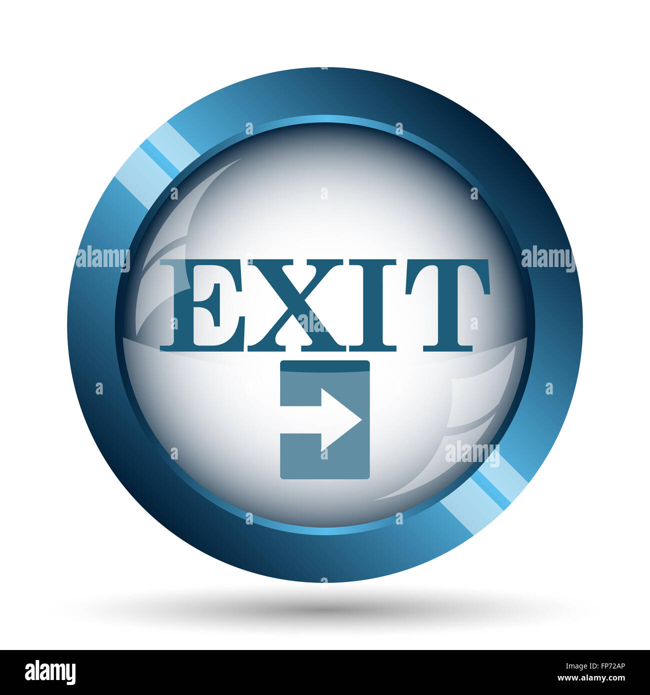 Exit icon. Internet button on white background Stock Photo - Alamy