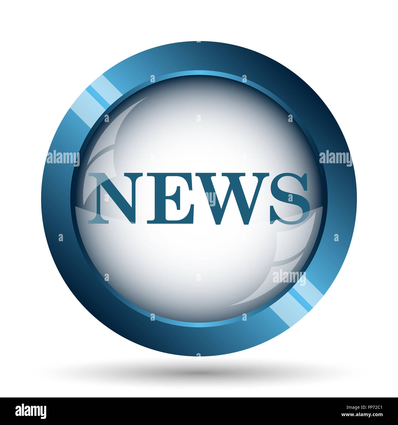 News icon. Internet button on white background Stock Photo - Alamy
