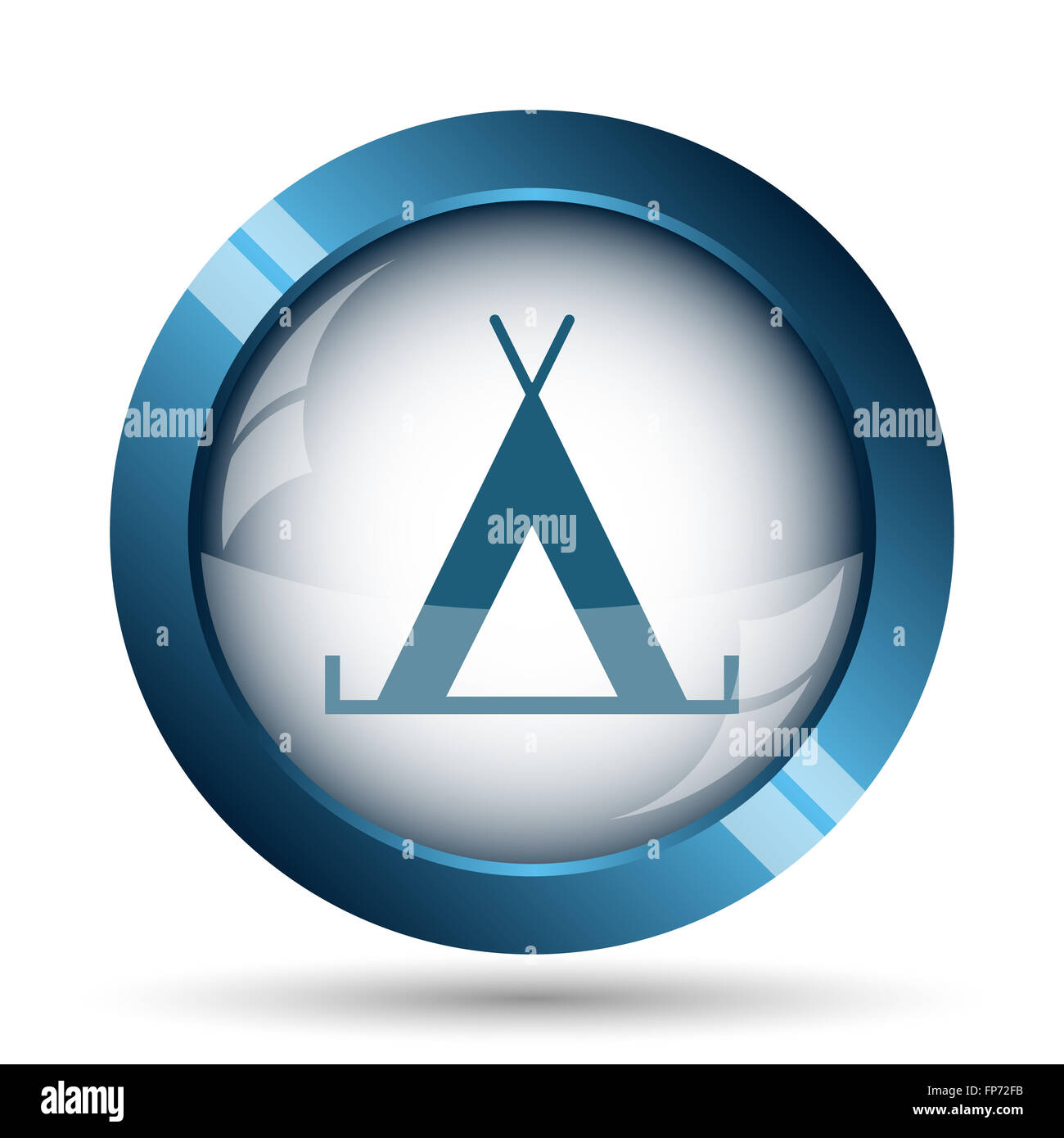 Tent icon. Internet button on white background Stock Photo - Alamy
