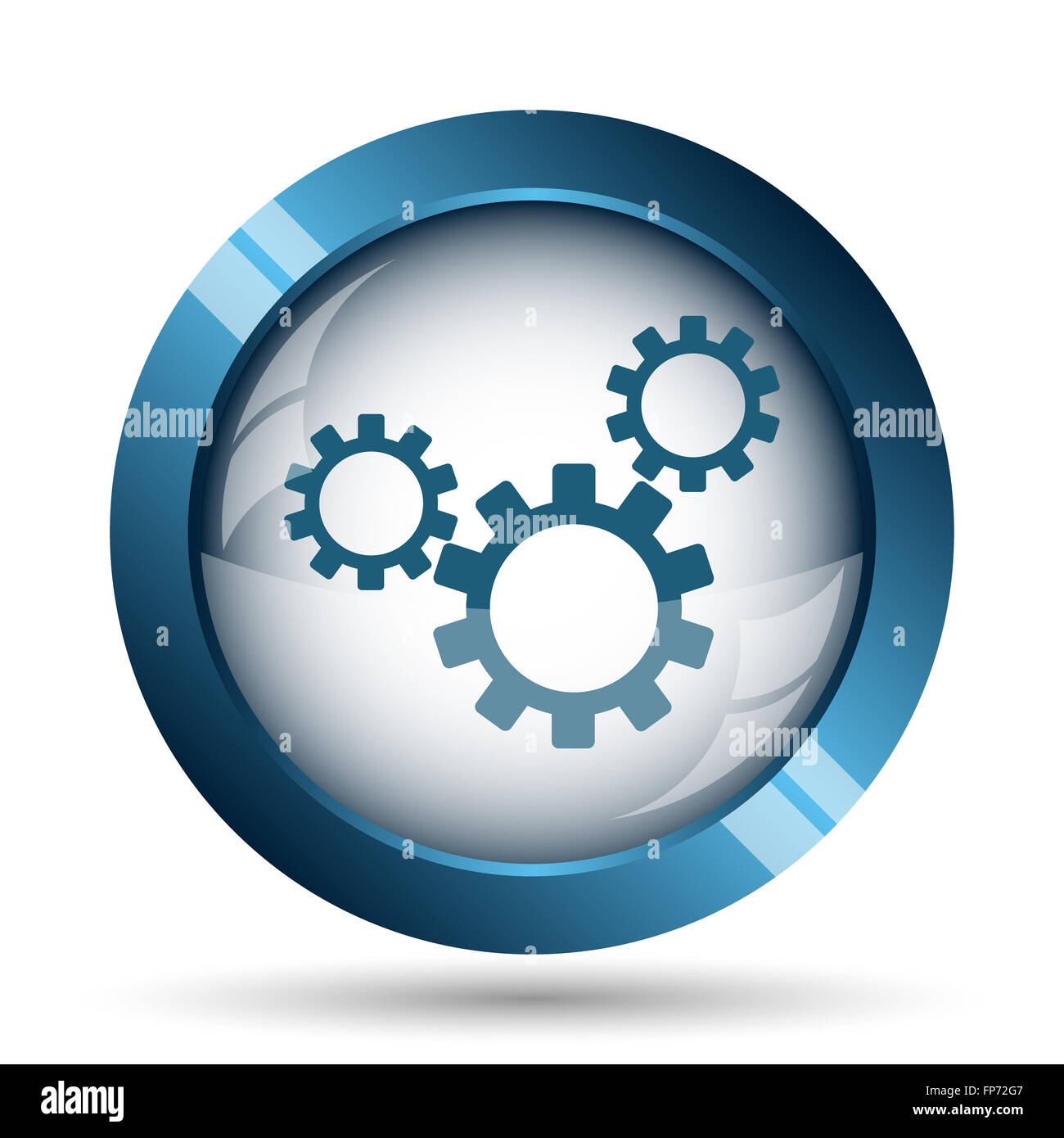 Settings icon. Internet button on white background Stock Photo - Alamy