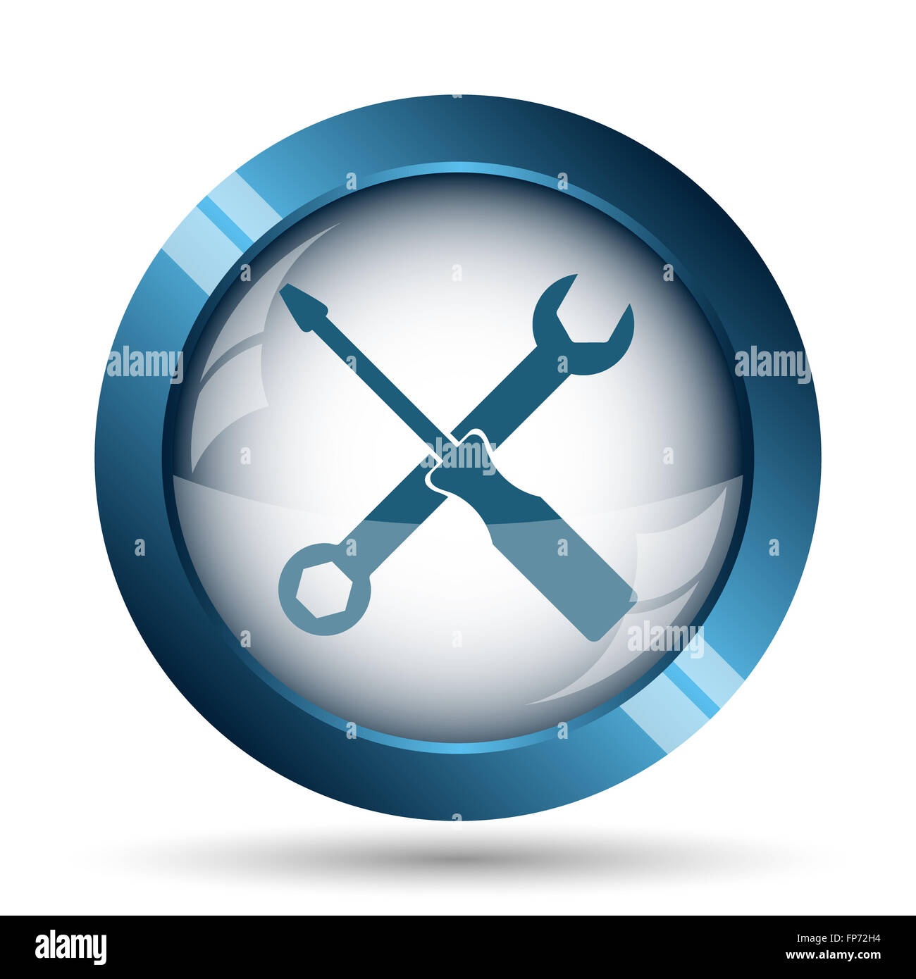 Tools icon. Internet button on white background Stock Photo - Alamy