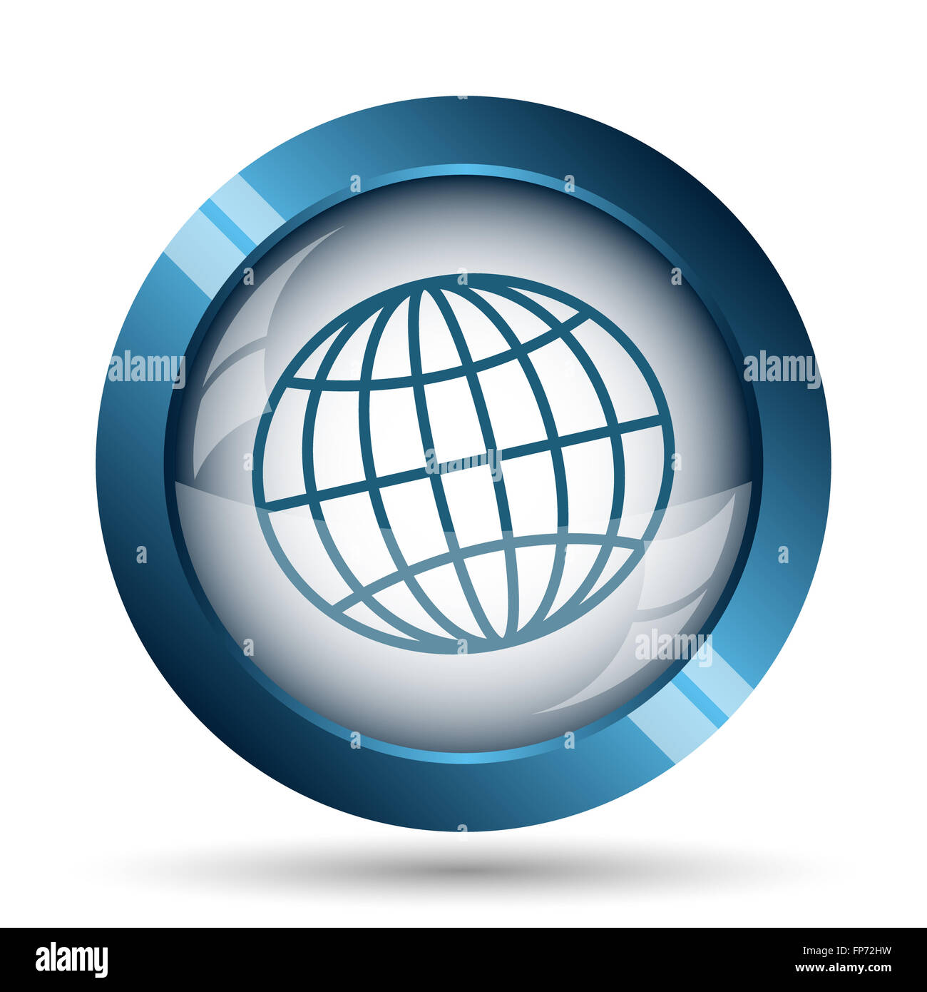 Globe icon. Internet button on white background Stock Photo - Alamy