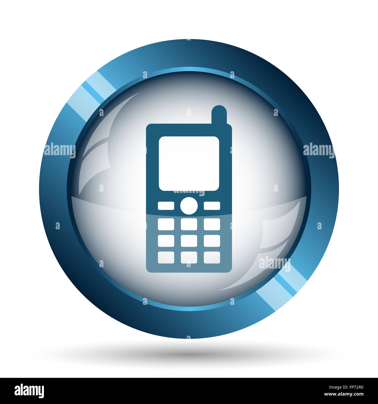Mobile phone icon. Internet button on white background Stock Photo - Alamy