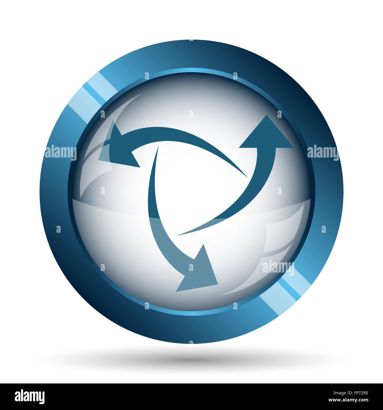 Change icon. Internet button on white background Stock Photo - Alamy