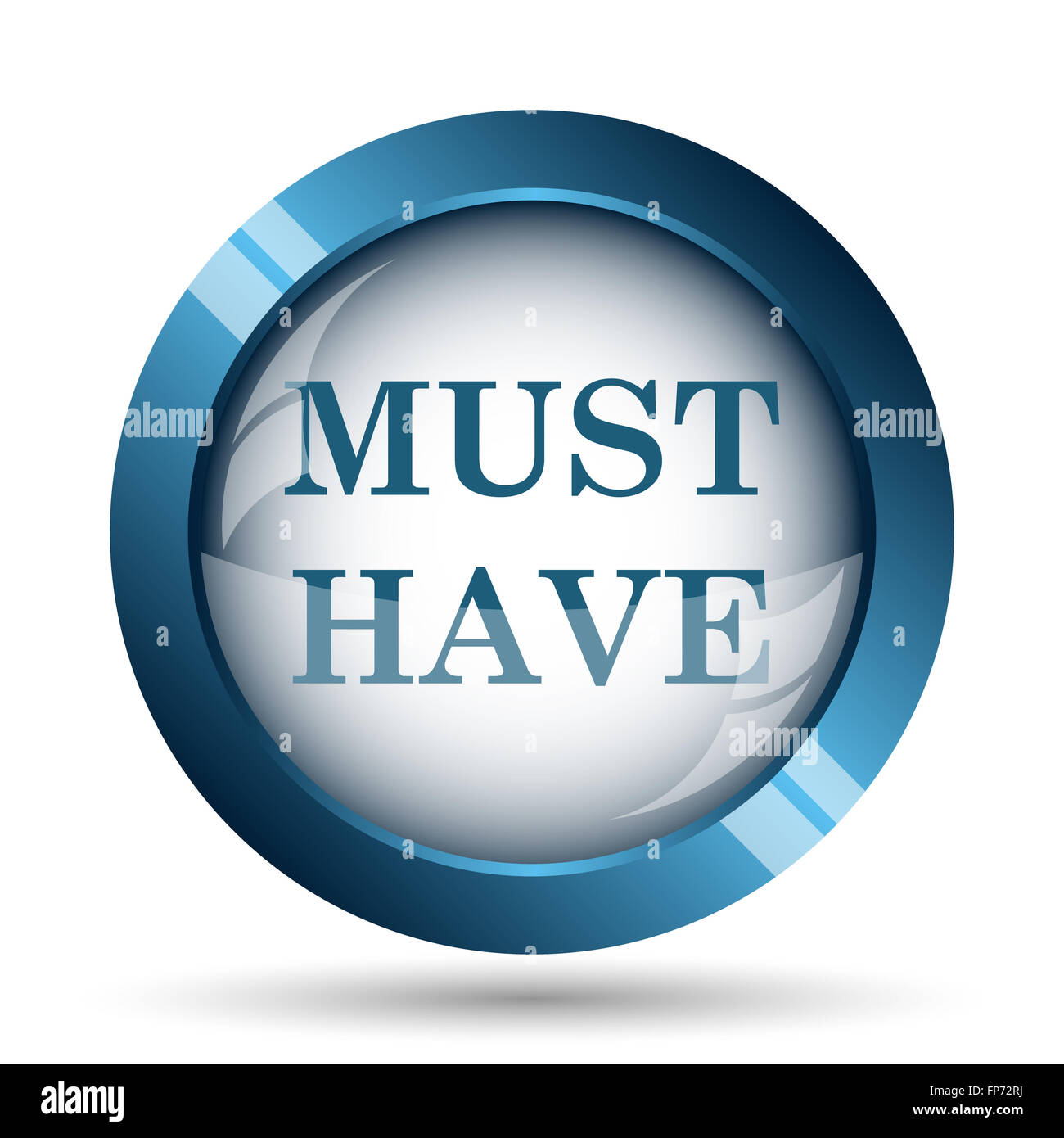 Must have icon. Internet button on white background Stock Photo - Alamy