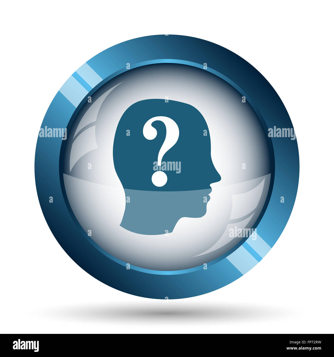 Quiz icon. Internet button on white background Stock Photo - Alamy