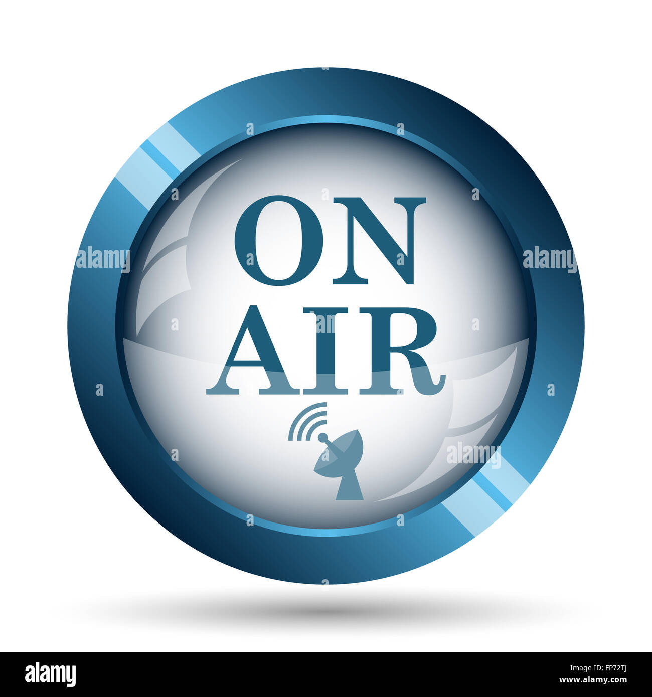 On air icon. Internet button on white background Stock Photo - Alamy