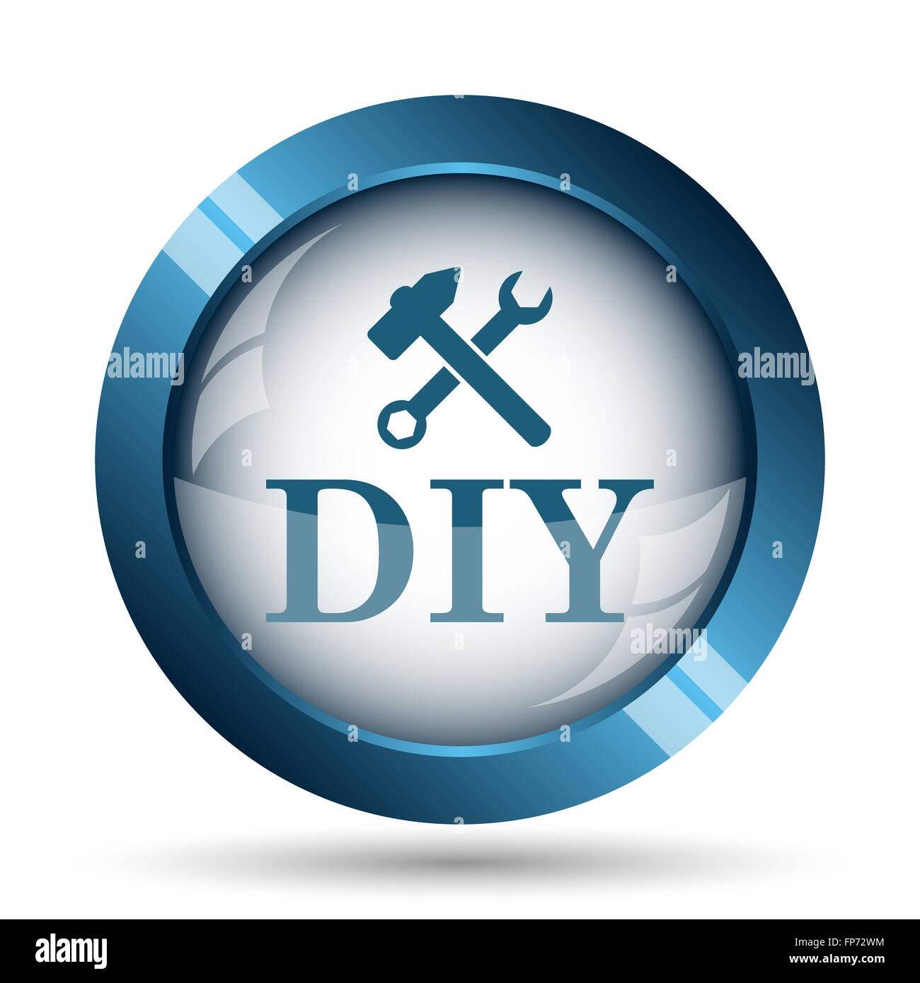 DIY icon. Internet button on white background Stock Photo - Alamy