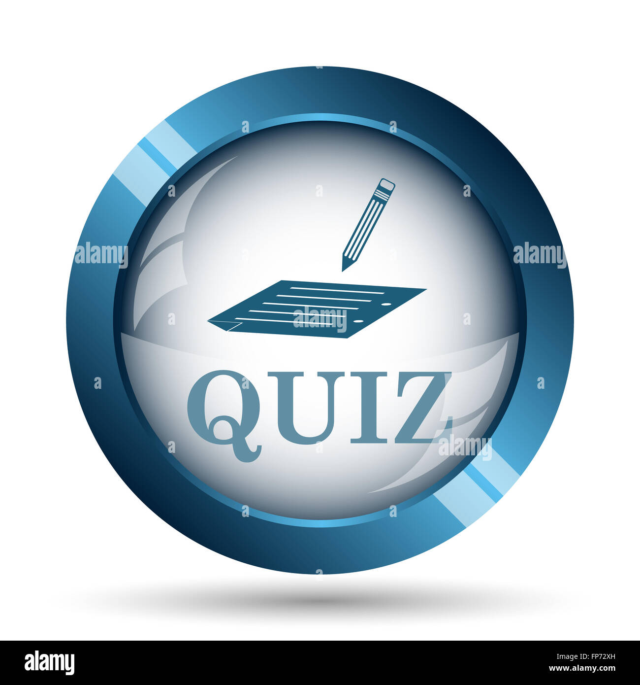 Quiz icon. Internet button on white background Stock Photo - Alamy