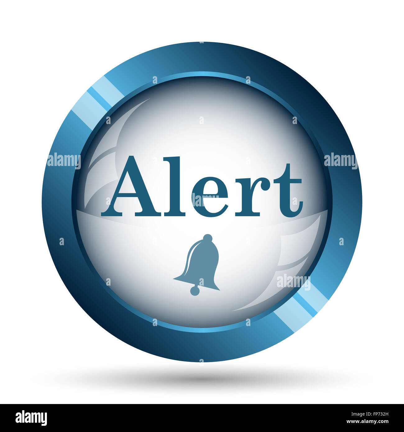 Alert icon. Internet button on white background Stock Photo - Alamy