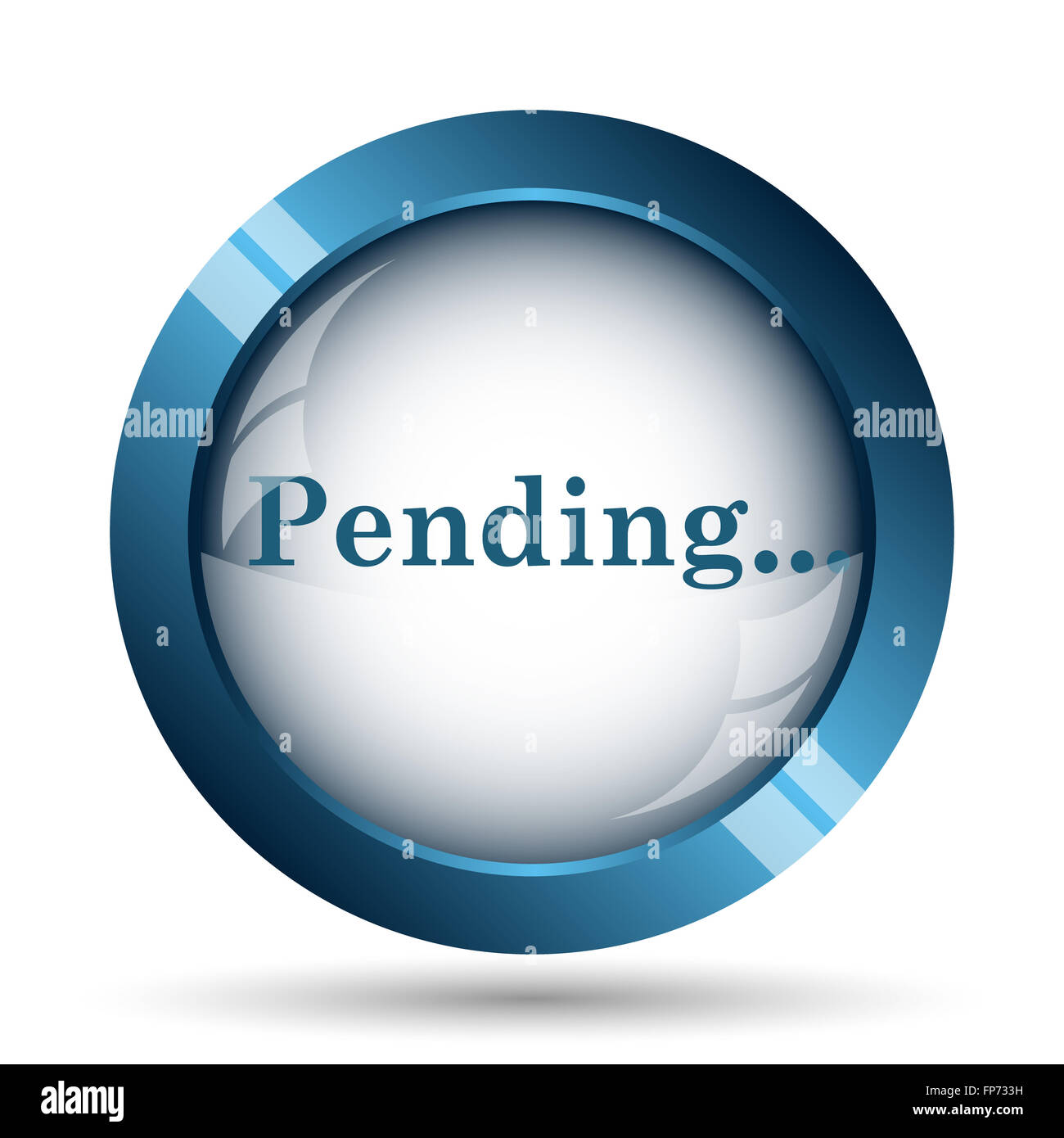 Pending icon. Internet button on white background Stock Photo - Alamy