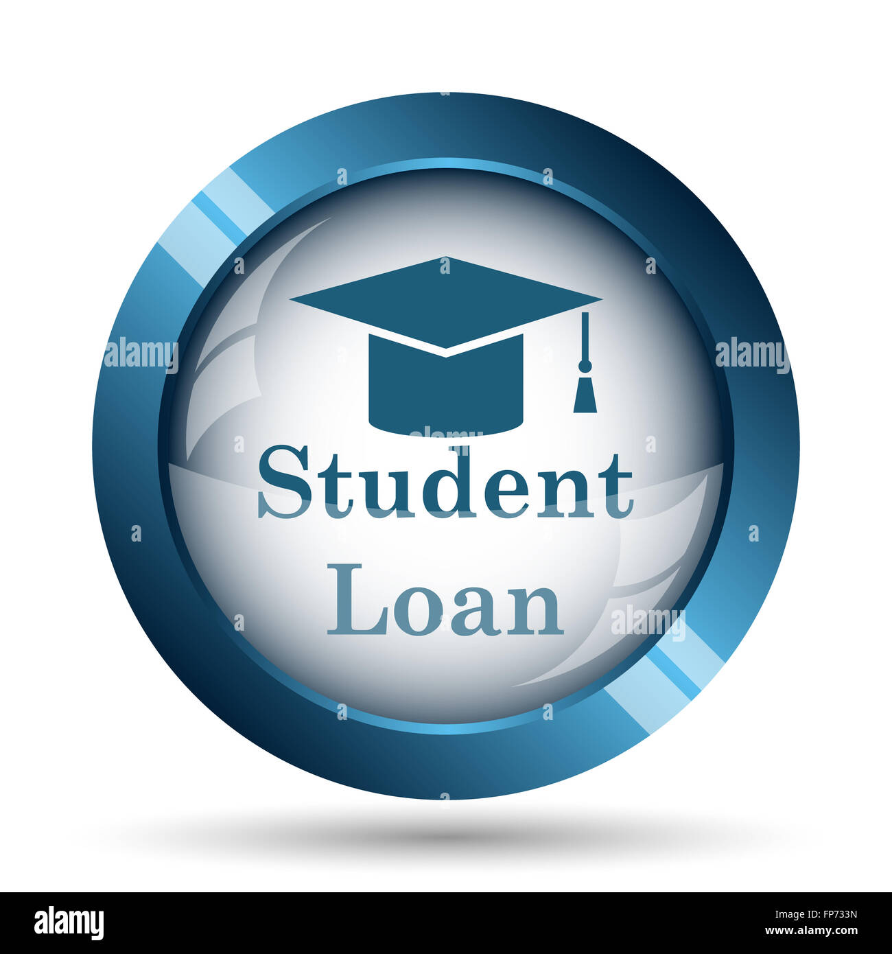 Student loan icon. Internet button on white background Stock Photo - Alamy