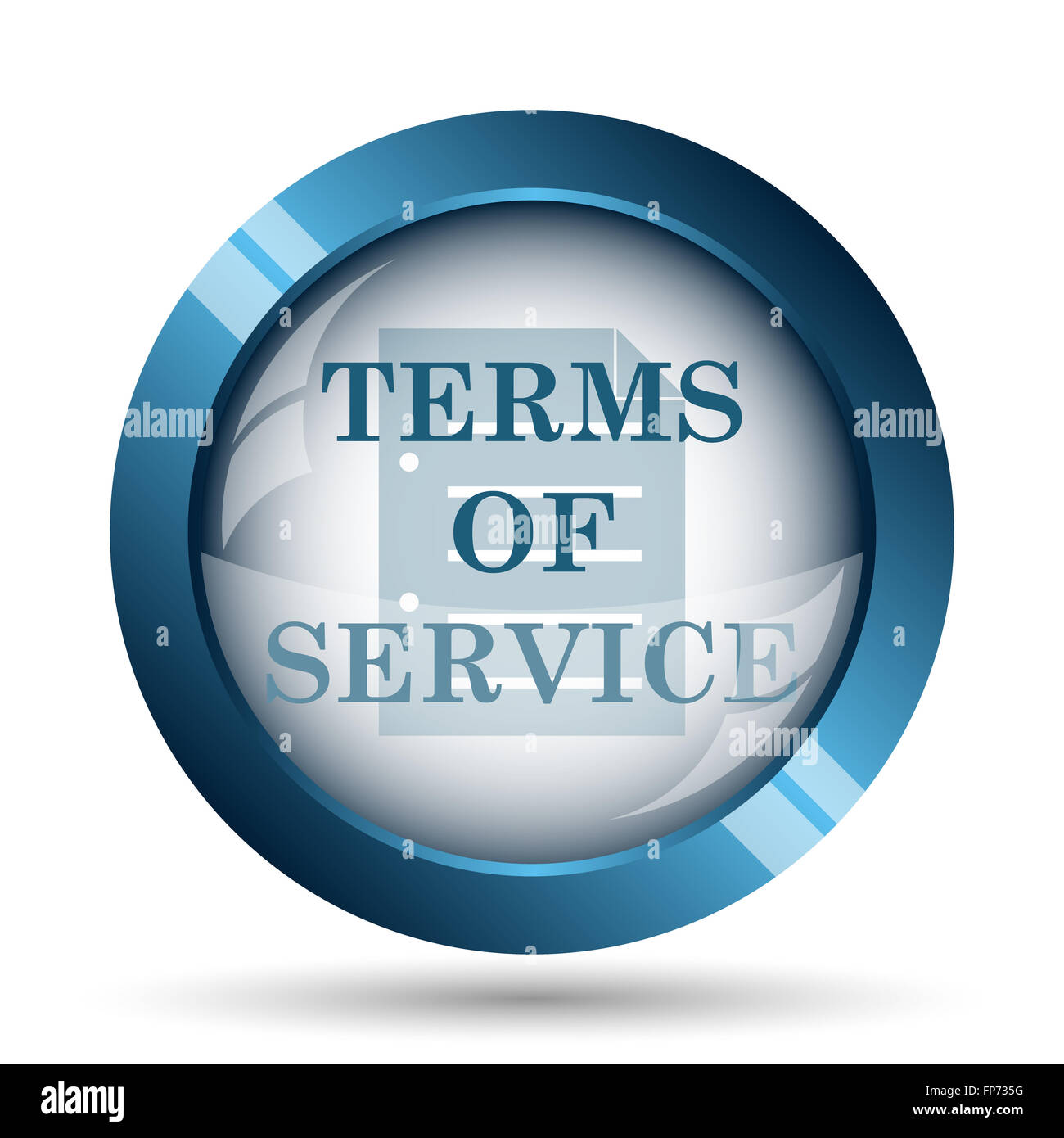 Terms of service icon. Internet button on white background Stock Photo ...
