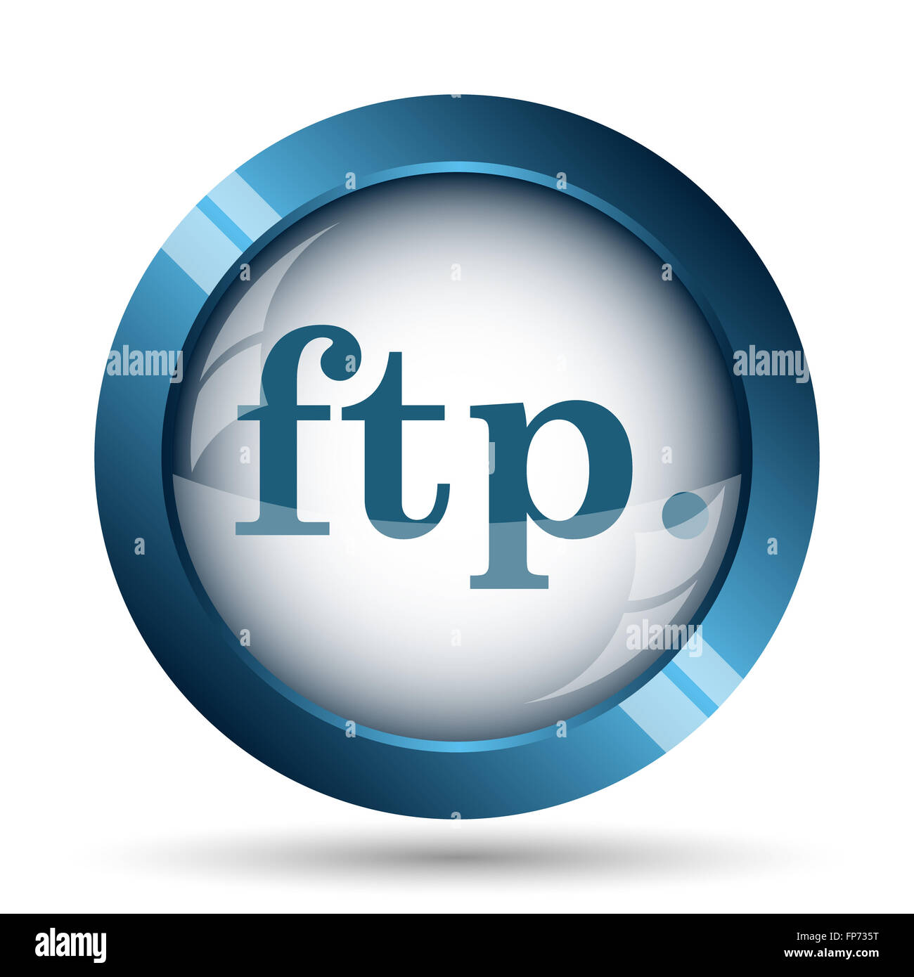 ftp. icon. Internet button on white background Stock Photo - Alamy