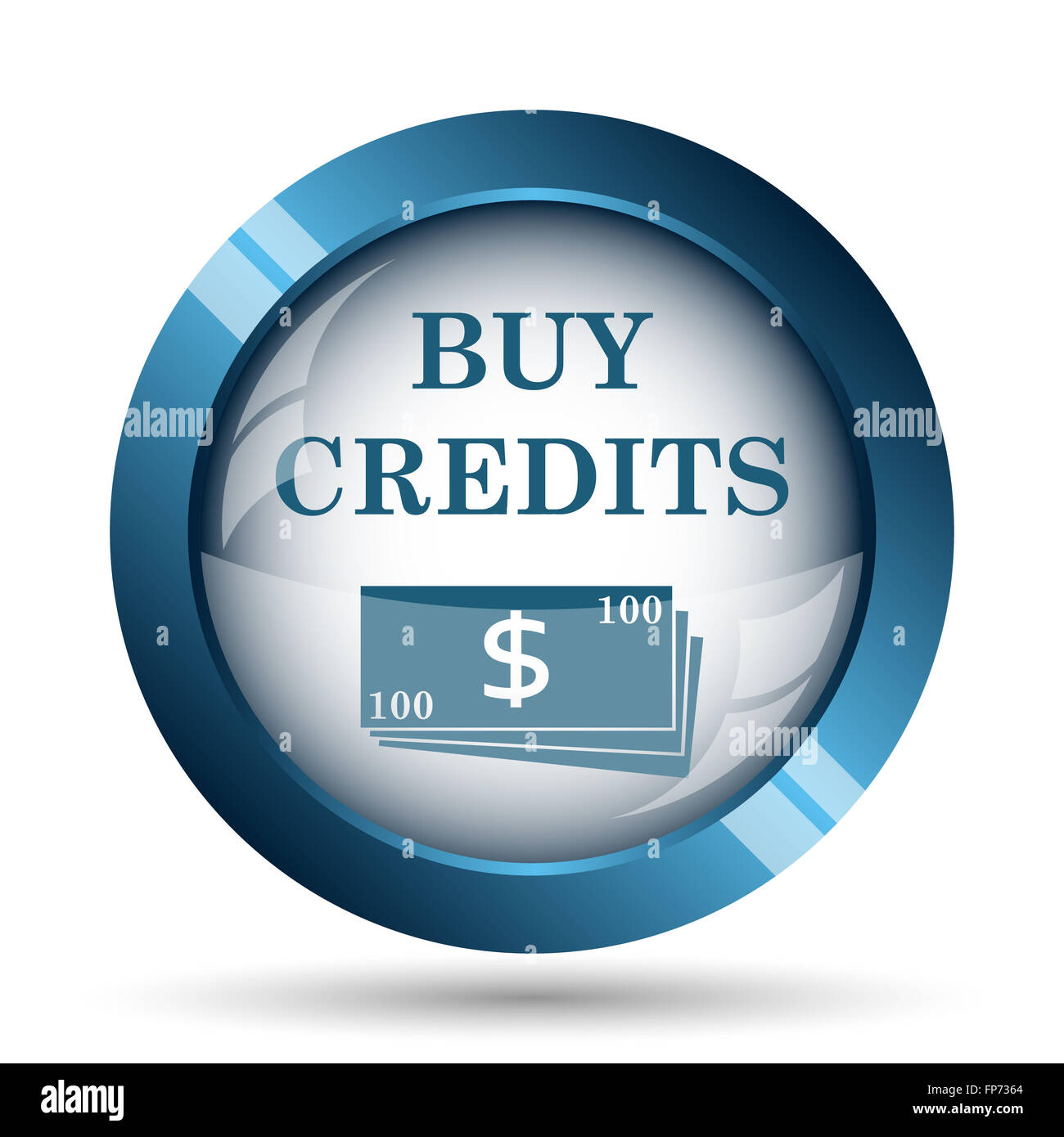 Buy credits icon. Internet button on white background Stock Photo - Alamy