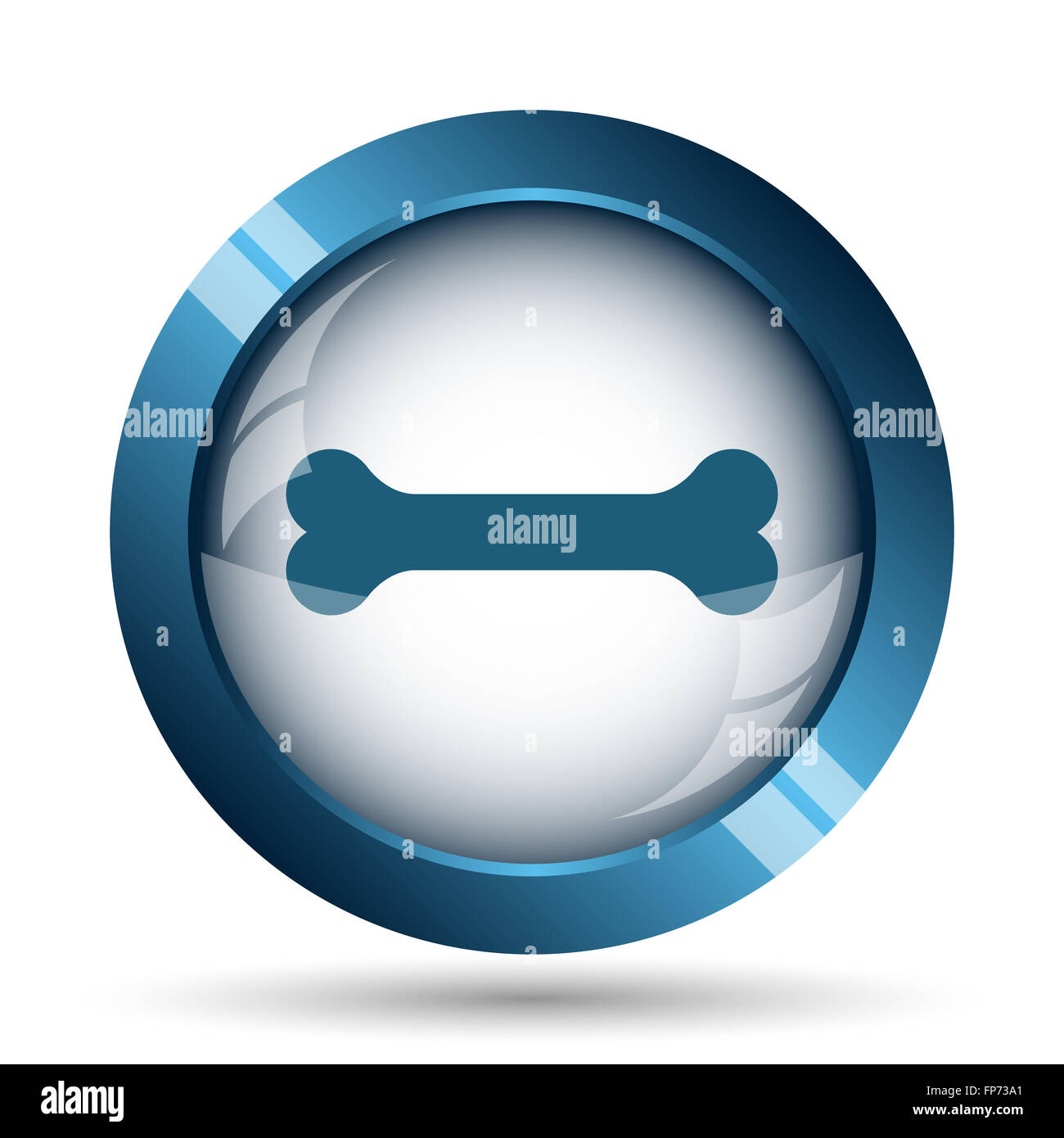 Bone icon. Internet button on white background Stock Photo - Alamy