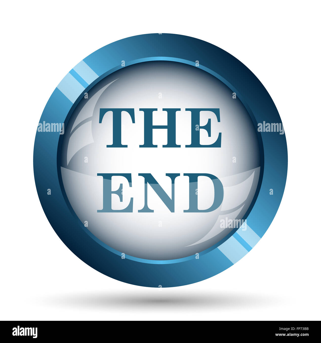 The End icon. Internet button on white background Stock Photo - Alamy