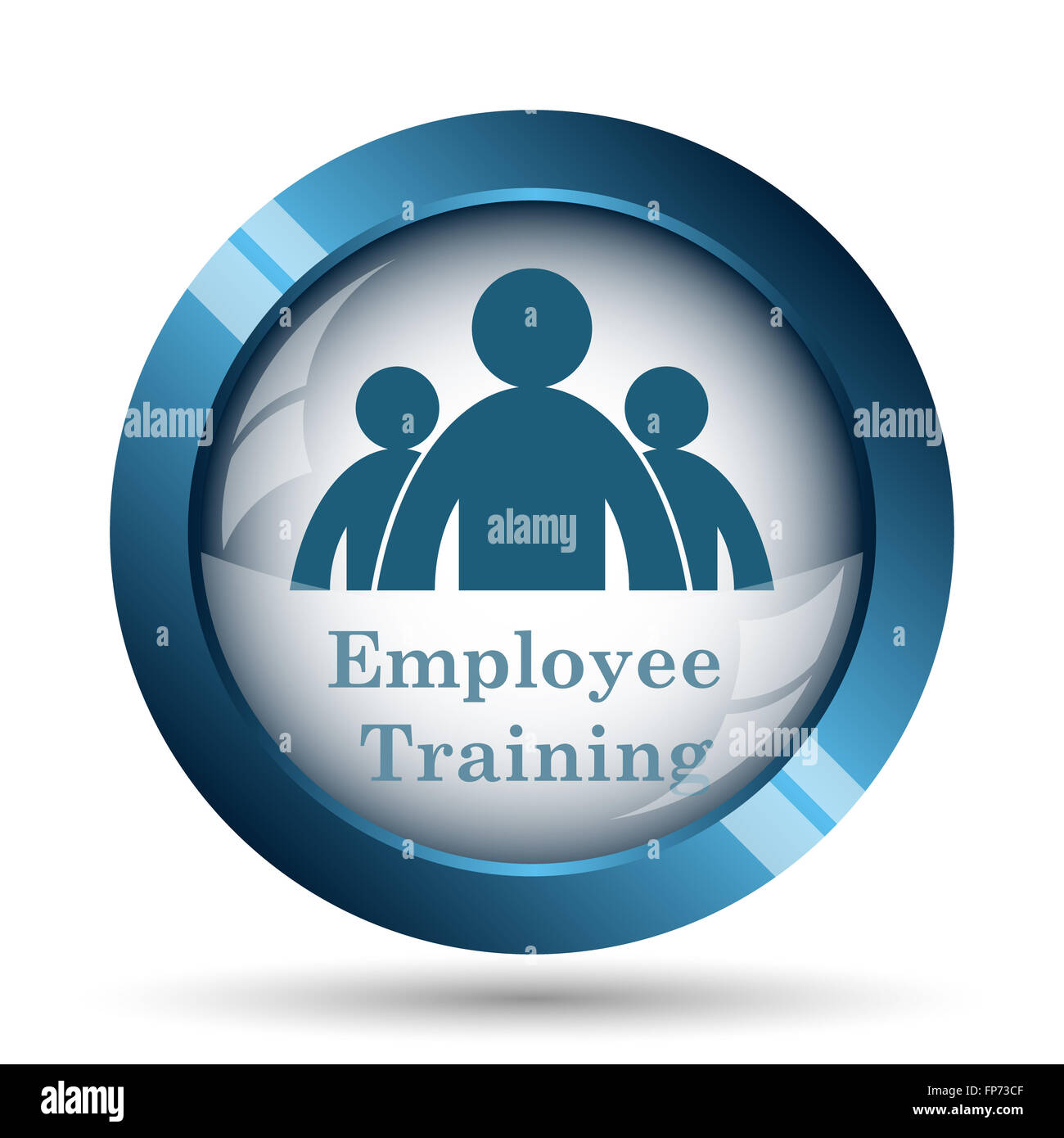 Employee training icon. Internet button on white background Stock Photo ...