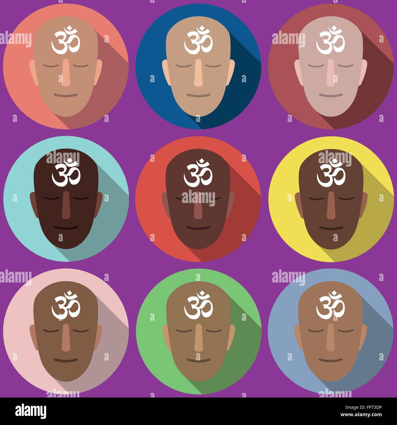 portraits symbol Om Stock Vector Image & Art - Alamy