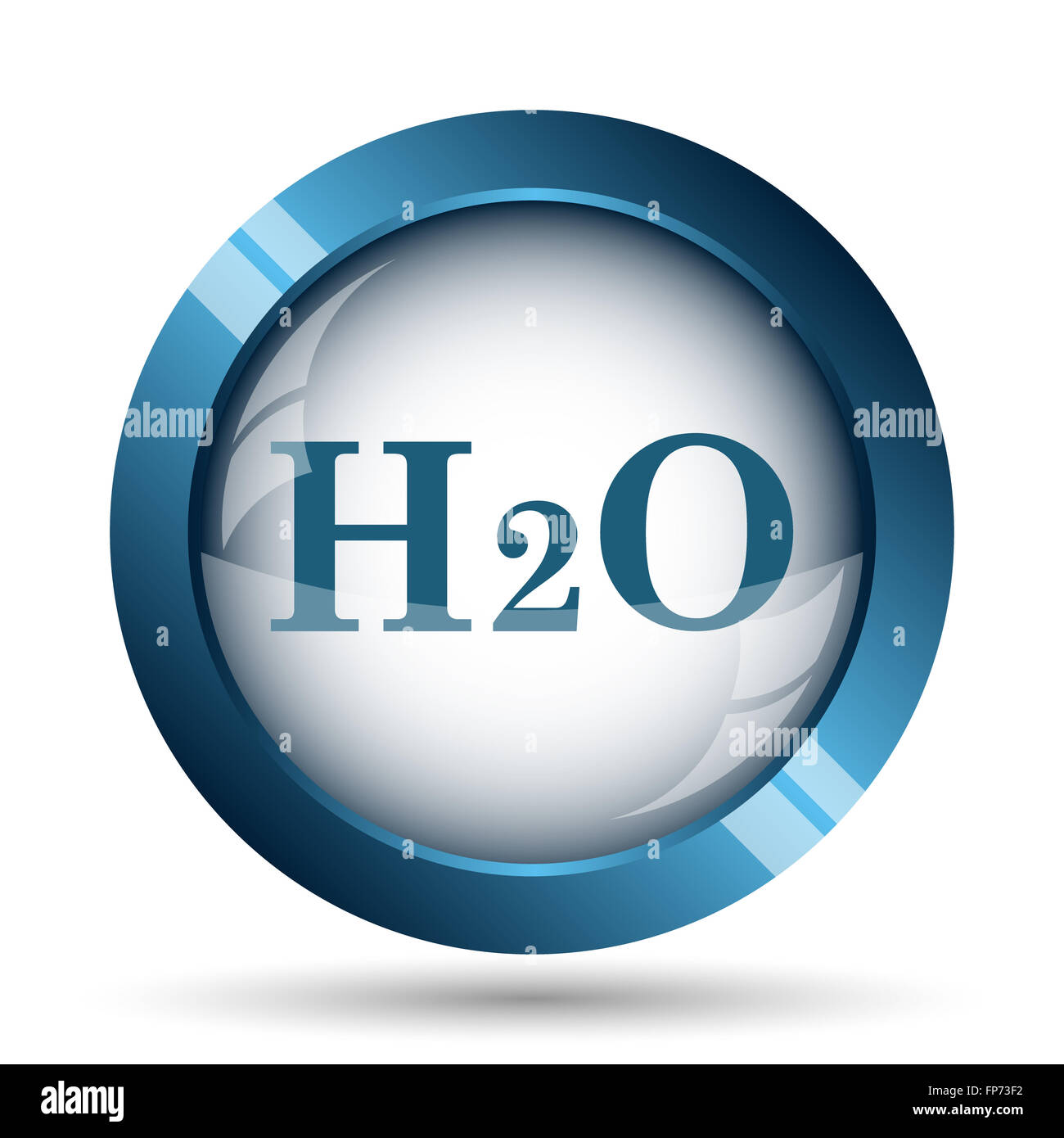 H2O icon. Internet button on white background Stock Photo - Alamy