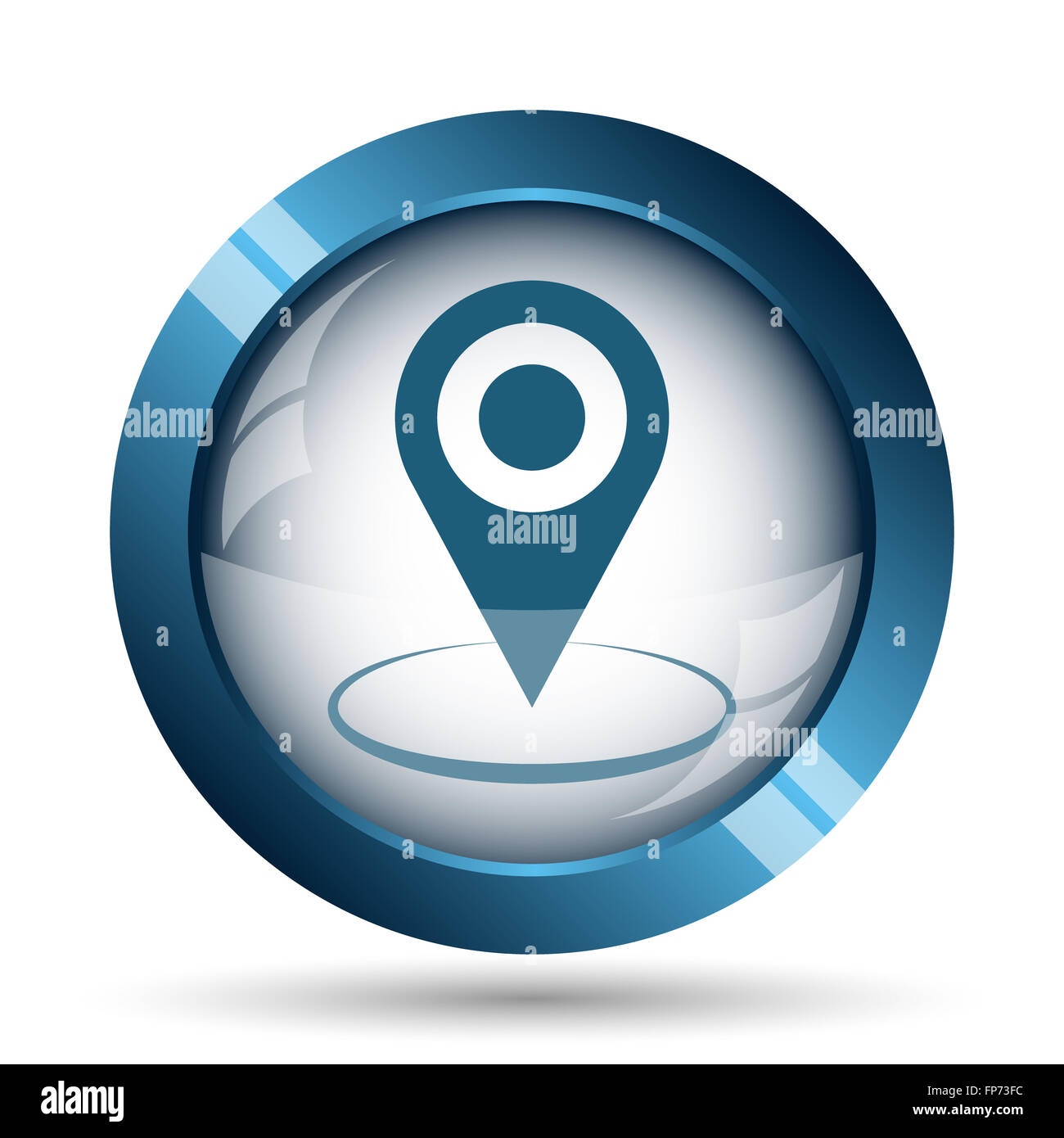 Pin location icon. Internet button on white background Stock Photo - Alamy