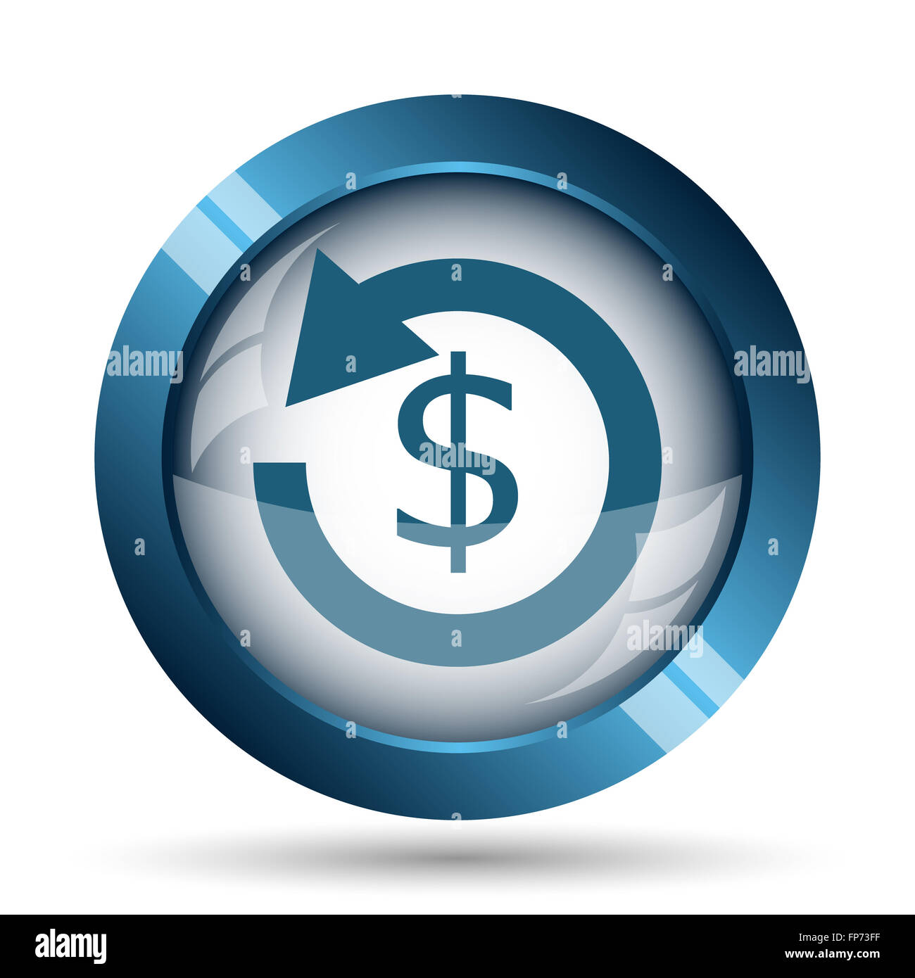 Refund icon. Internet button on white background Stock Photo - Alamy