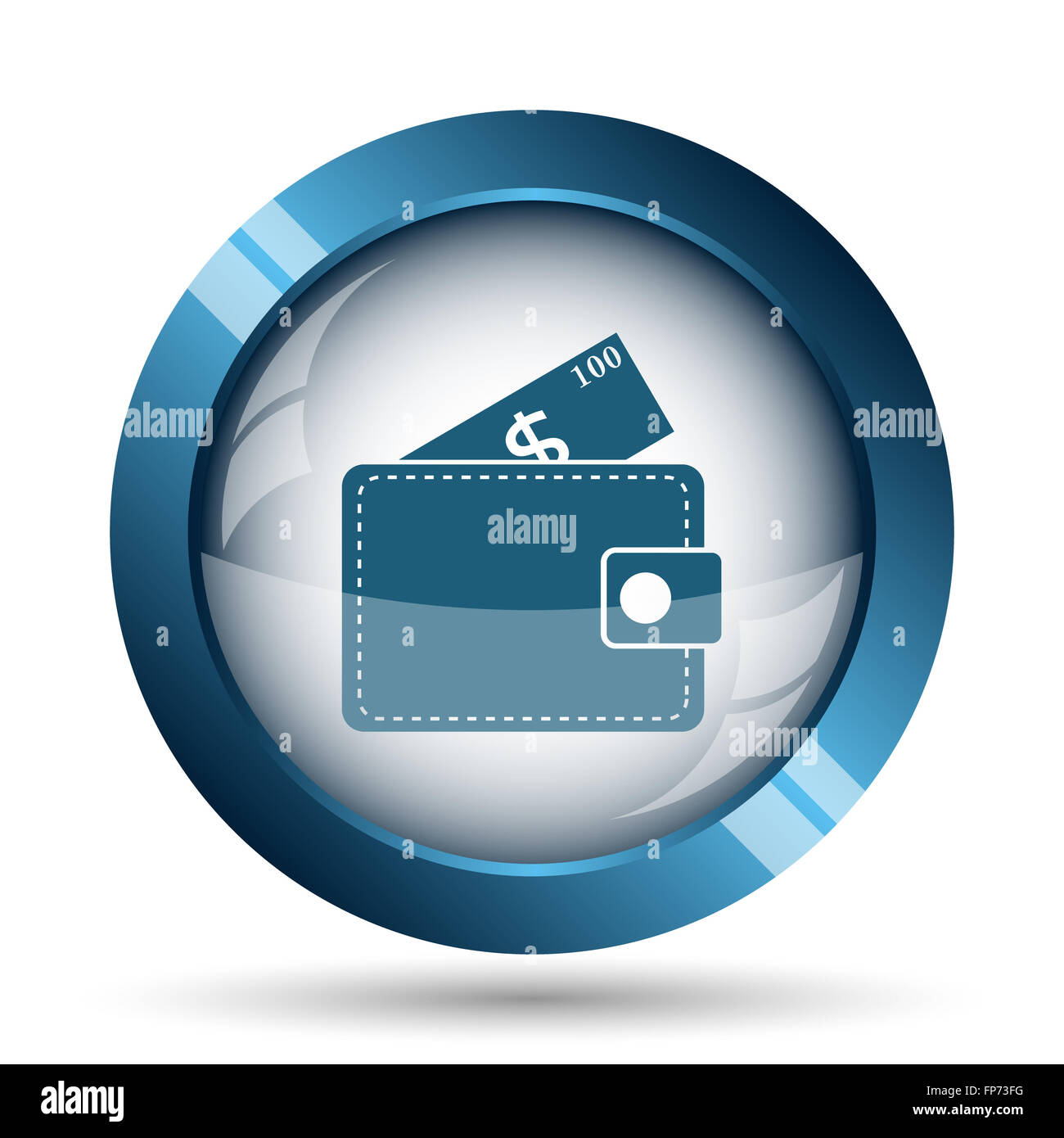 Wallet icon. Internet button on white background Stock Photo - Alamy