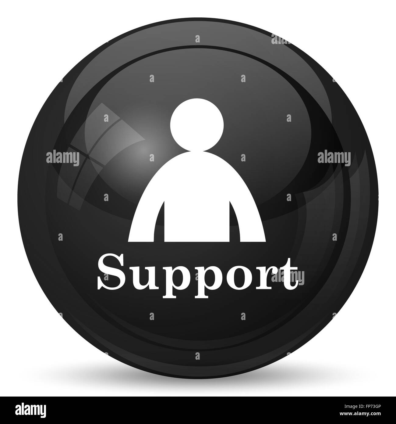 Support icon. Internet button on white background Stock Photo - Alamy