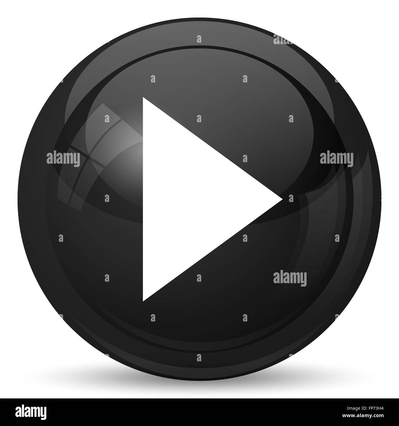 Play sign icon. Internet button on white background Stock Photo - Alamy