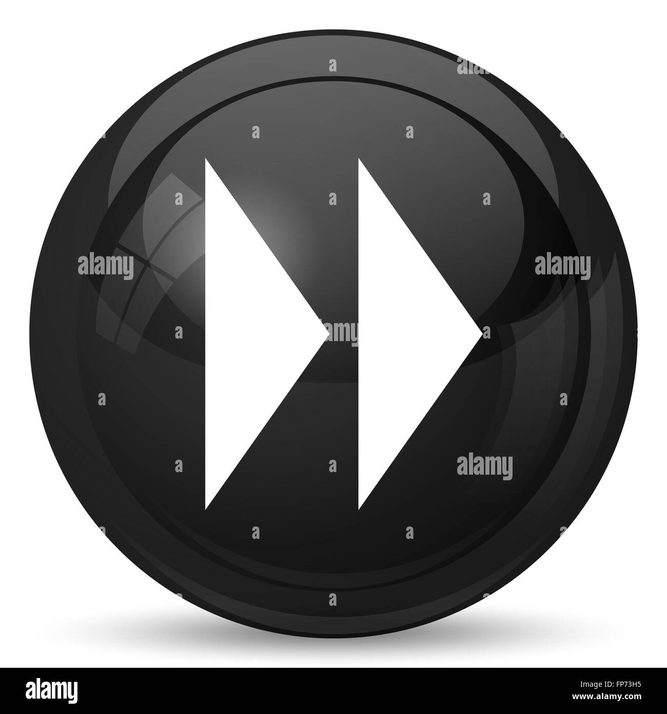 Fast forward sign icon. Internet button on white background Stock Photo ...