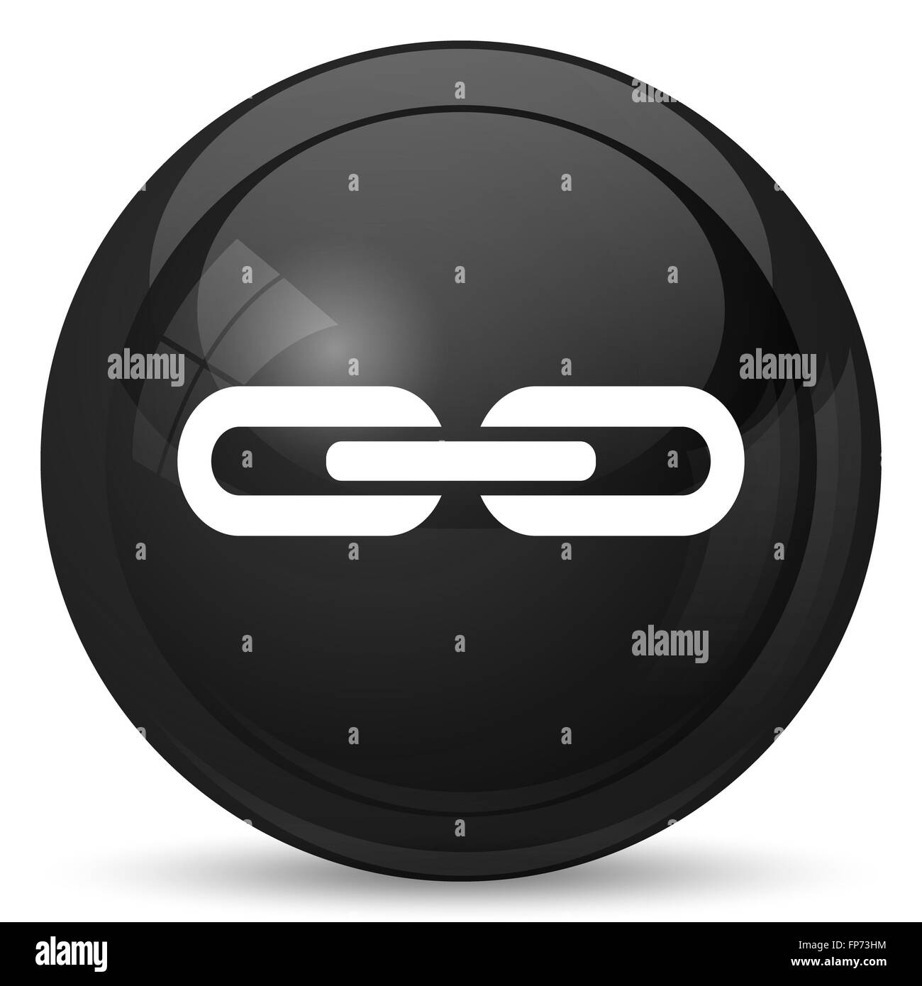 Link icon. Internet button on white background Stock Photo - Alamy