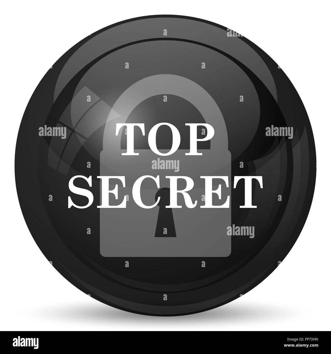 Top secret icon. Internet button on white background Stock Photo - Alamy