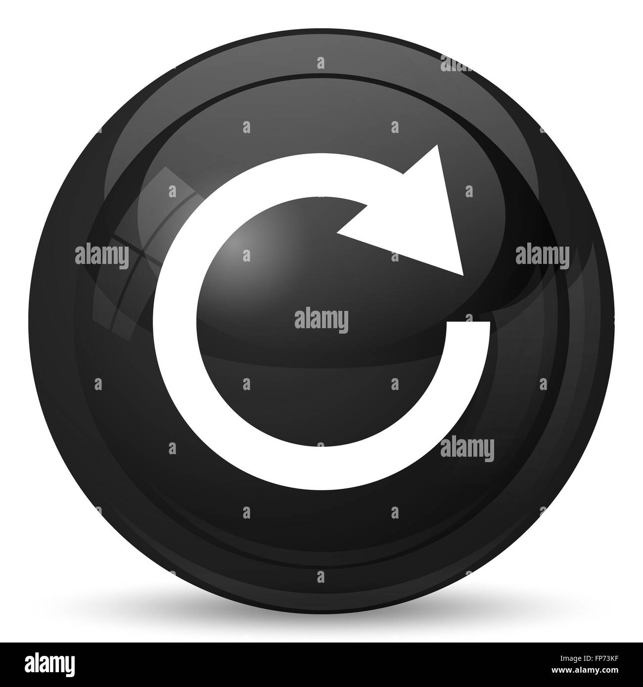 Reload one arrow icon. Internet button on white background Stock Photo ...