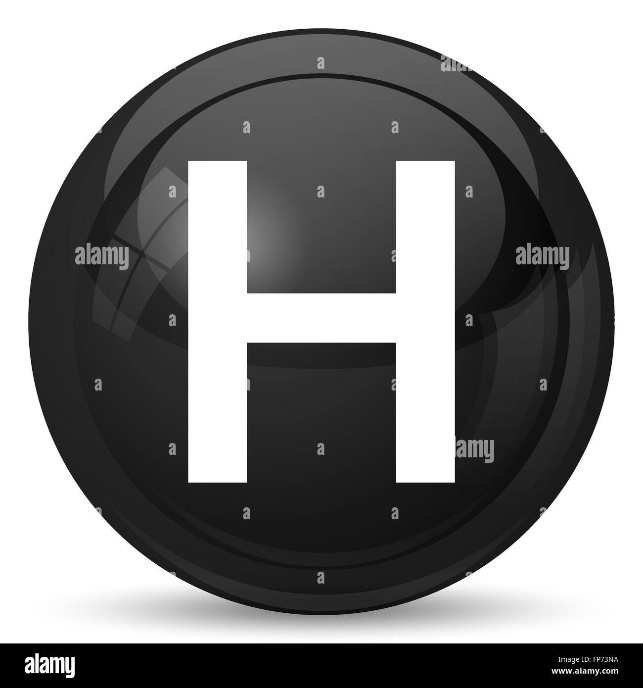 Hospital icon. Internet button on white background Stock Photo - Alamy