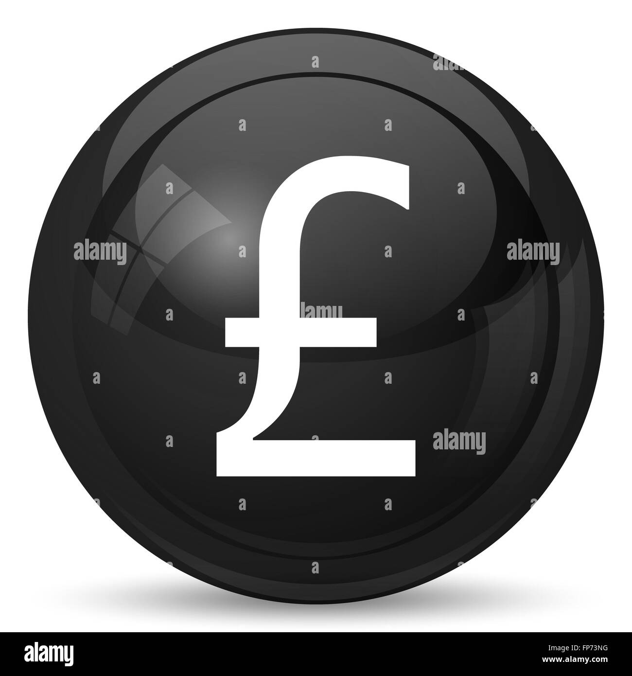 Pound icon. Internet button on white background Stock Photo - Alamy