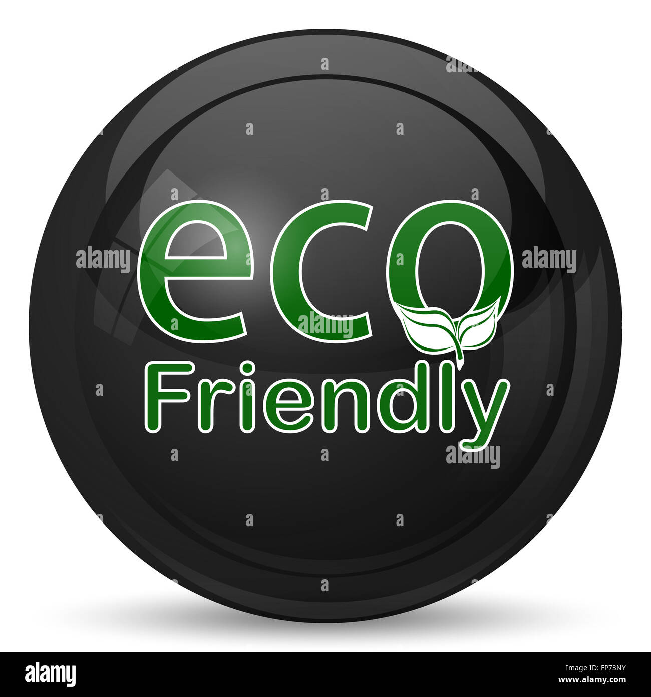 Eco Friendly icon. Internet button on white background Stock Photo - Alamy