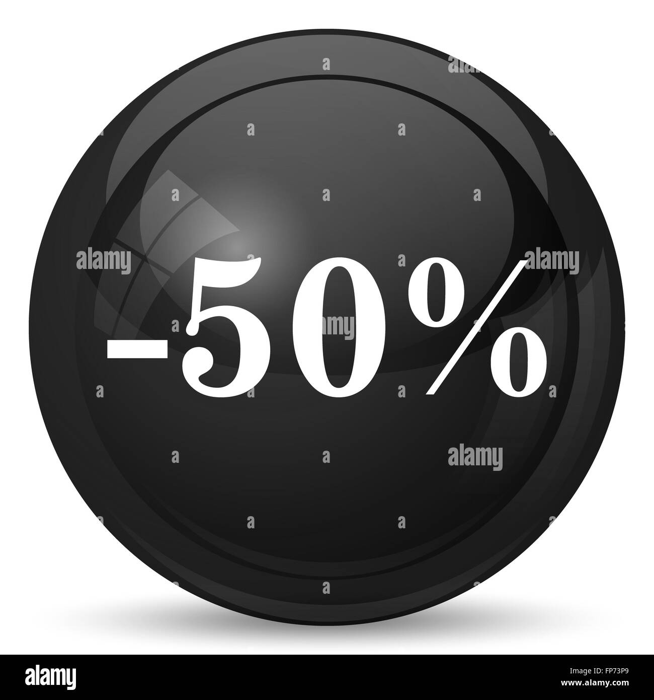50 percent discount icon. Internet button on white background Stock ...