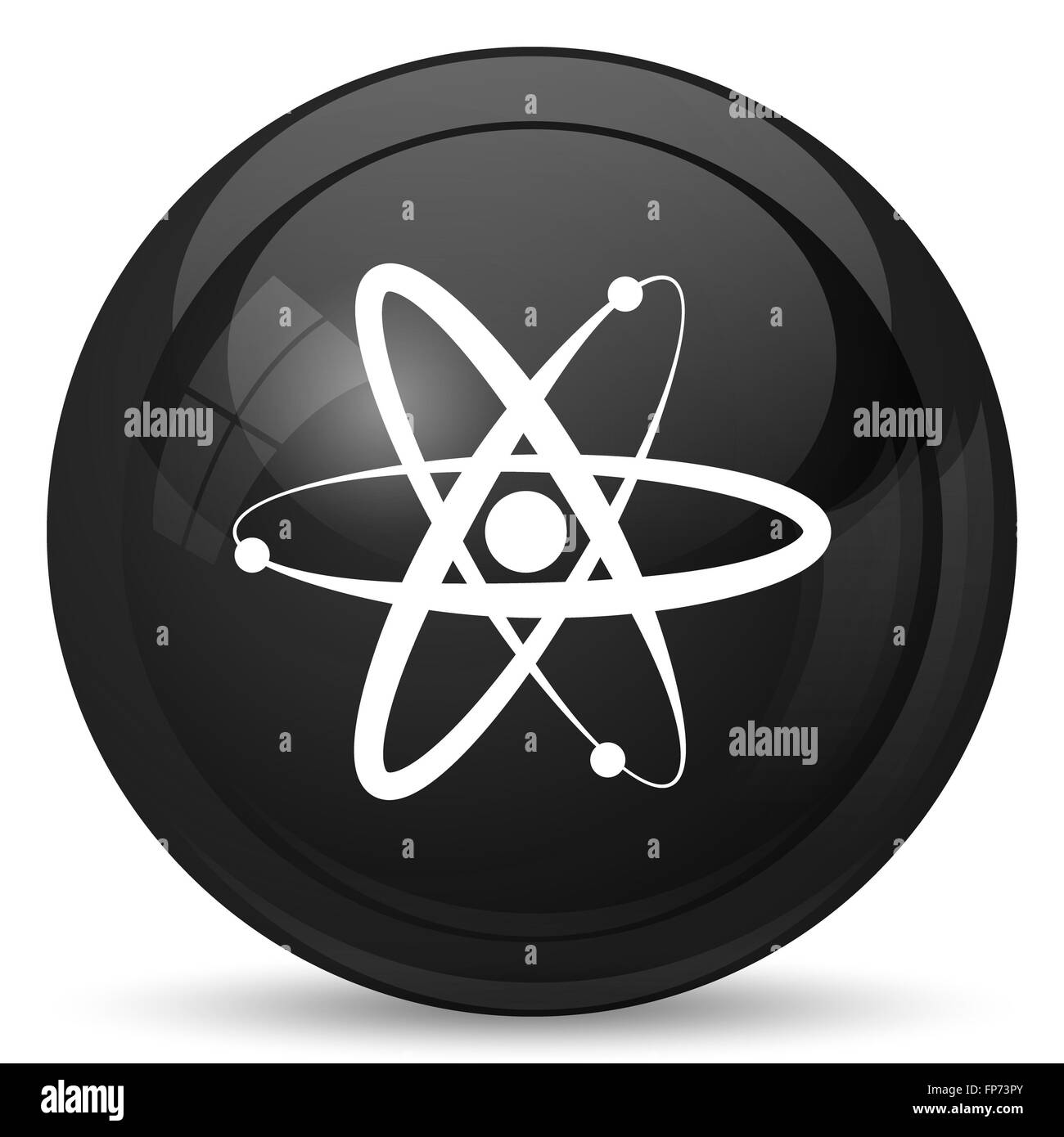 Atoms icon. Internet button on white background Stock Photo - Alamy