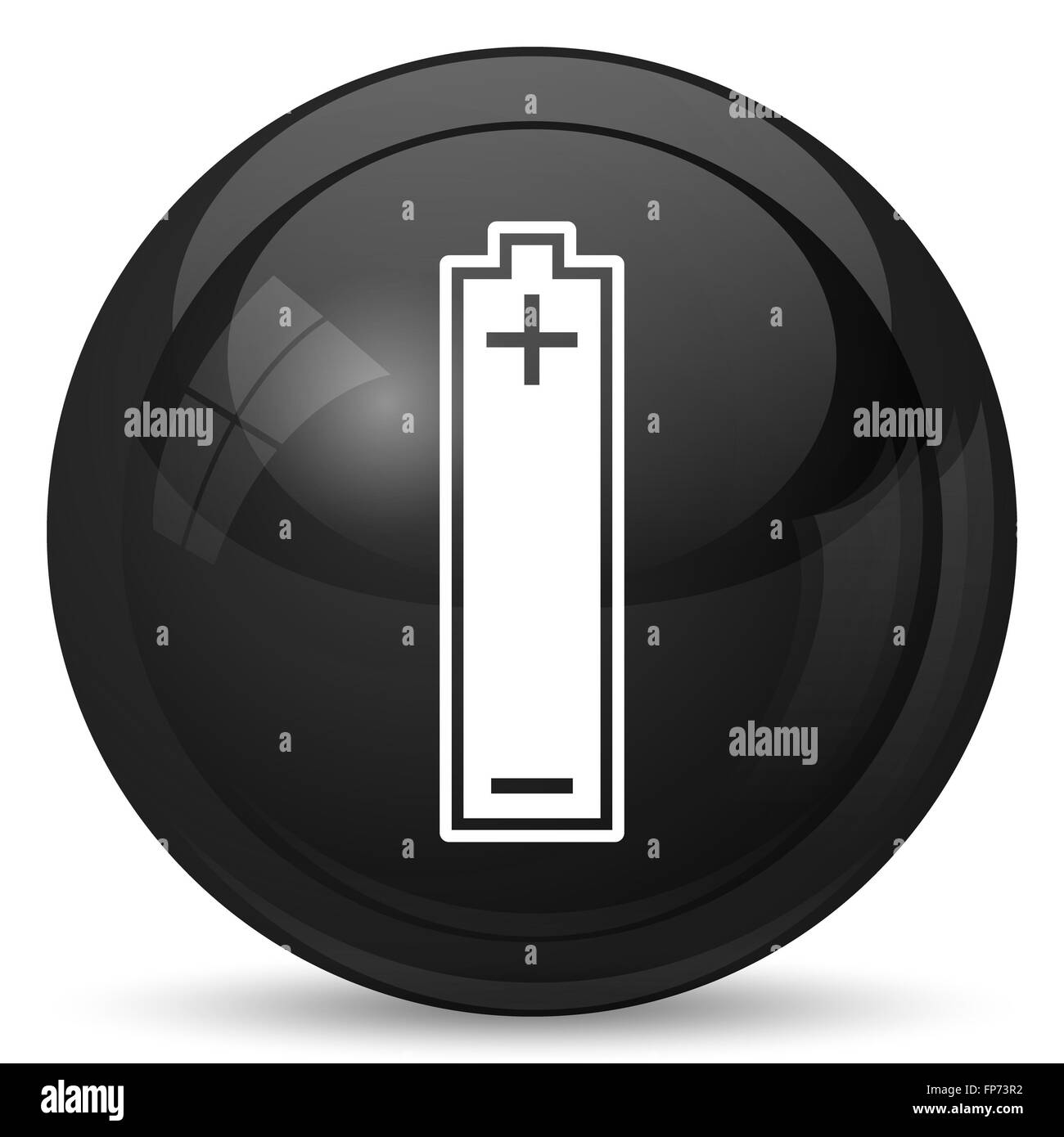 Battery icon. Internet button on white background Stock Photo - Alamy