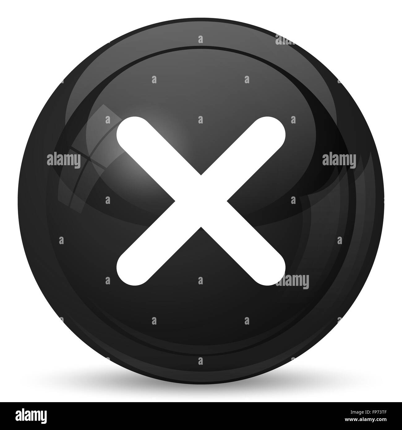 X close icon. Internet button on white background Stock Photo - Alamy