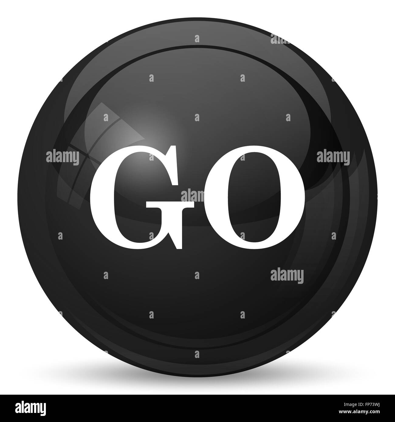 GO icon. Internet button on white background Stock Photo - Alamy