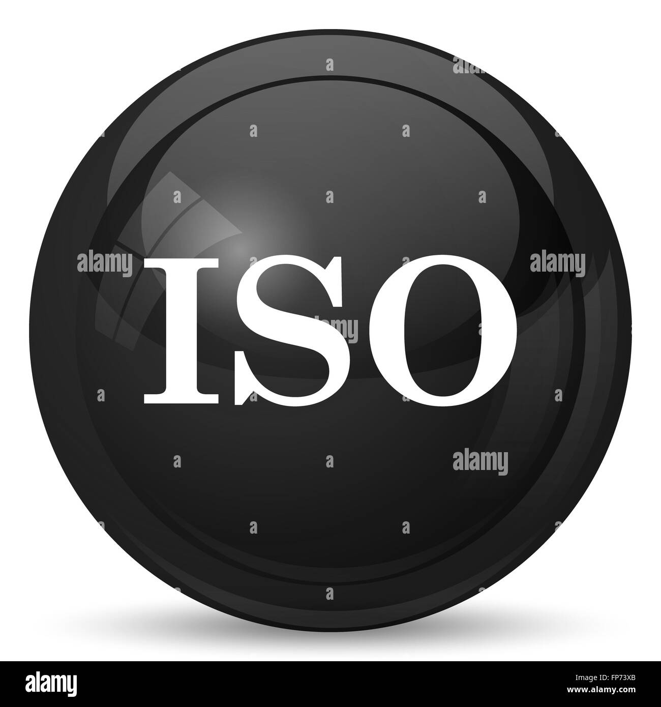 ISO icon. Internet button on white background Stock Photo - Alamy