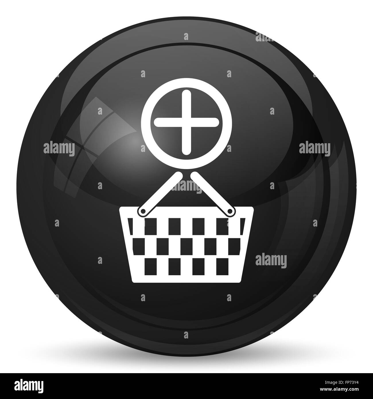 Add to basket icon. Internet button on white background Stock Photo - Alamy