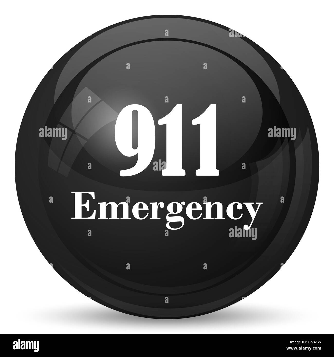 911 Emergency icon. Internet button on white background Stock Photo - Alamy